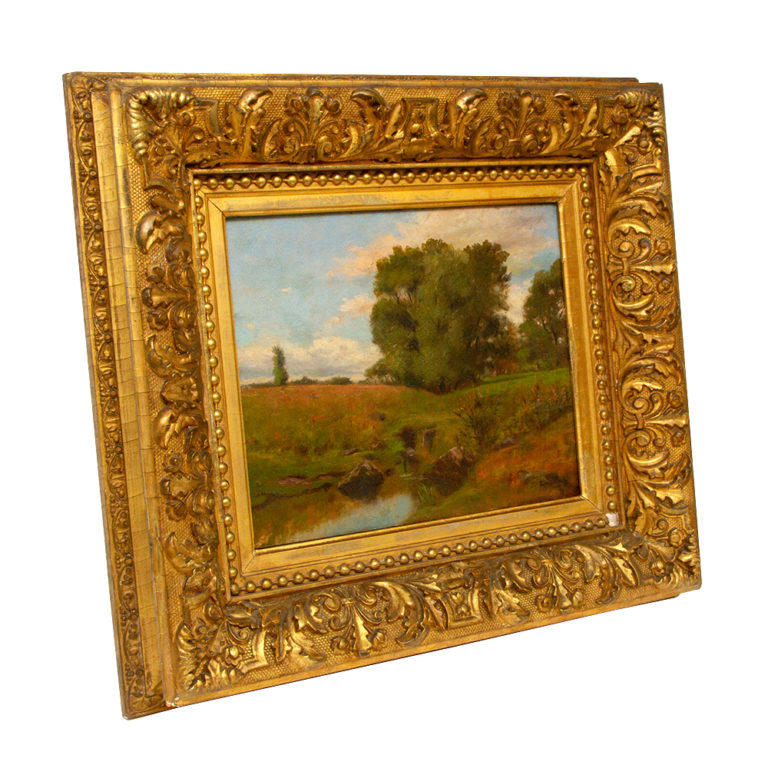 Antique JONAS JOSEPH LAVALLEY(1858-1930) Original Oil Painting on Board ...