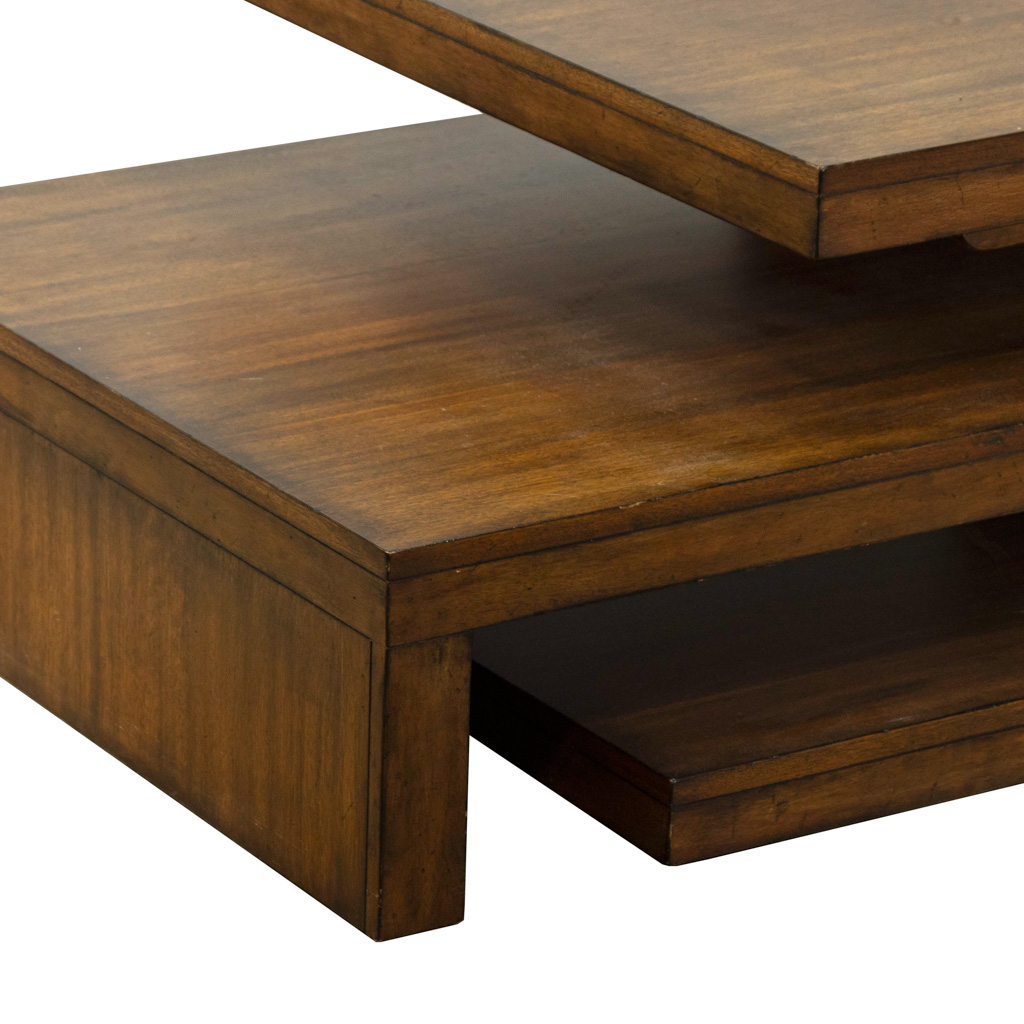 Modern Multi-Tier Wood Coffee Table | Grandview Mercantile